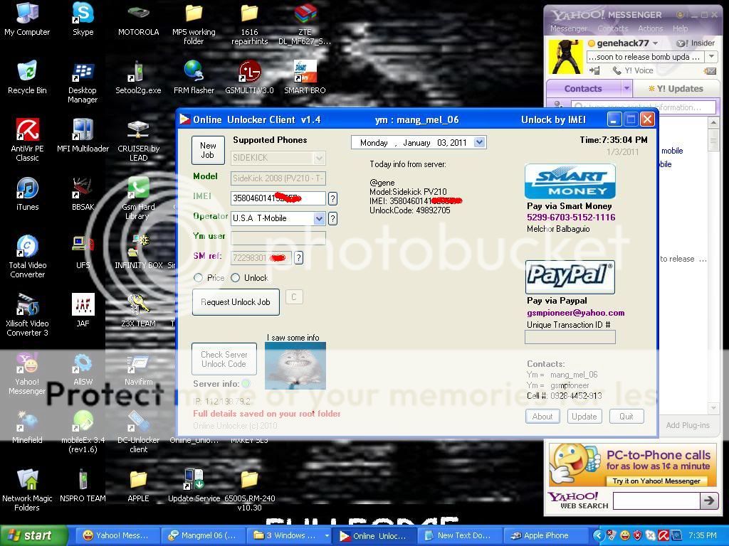 Sharp PV210 Sidekick/T-mobile unlock done.... - GSM-Forum